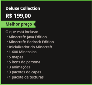 Qual a diferença entre o Minecraft Standard e Deluxe Collection ...